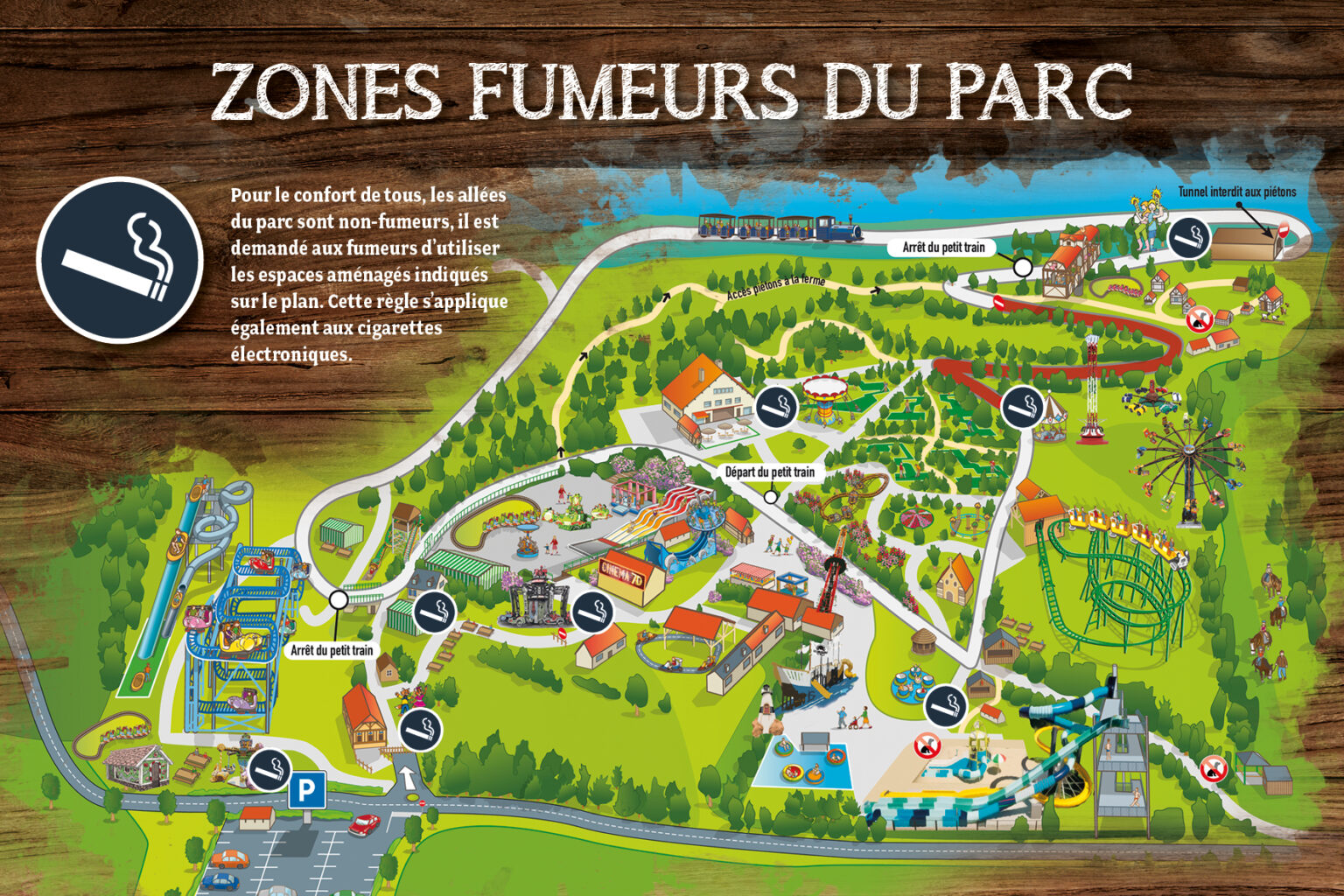 Zones fumeurs - Parc Ange Michel